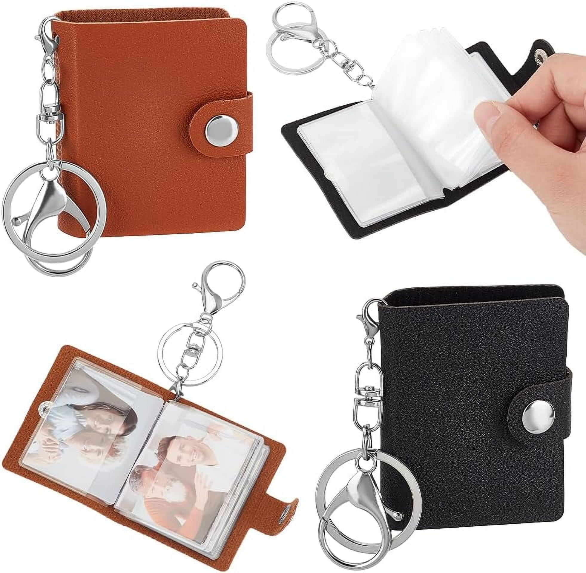 4 Pack 2.5Inch Mini Small Photo Album with Keychain Pocket Photo Album ...