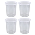 4-Pack 2.6 Gallon Clear Small Trash Can, Round Waste Basket, Plastic ...