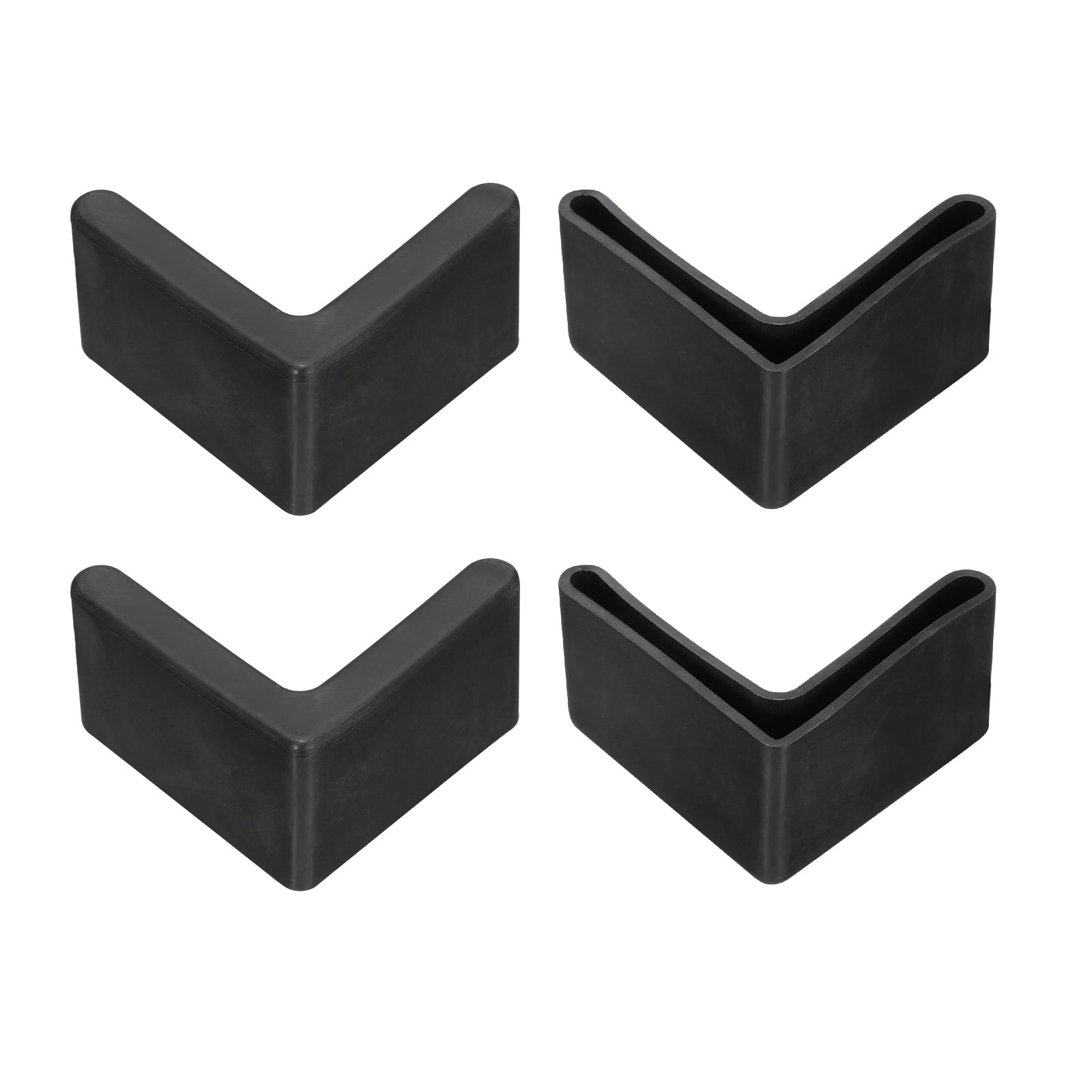 4 Pack 2" Bed Frame End Caps, Rubber L-Shape Angle Iron Foot Pad Leg ...
