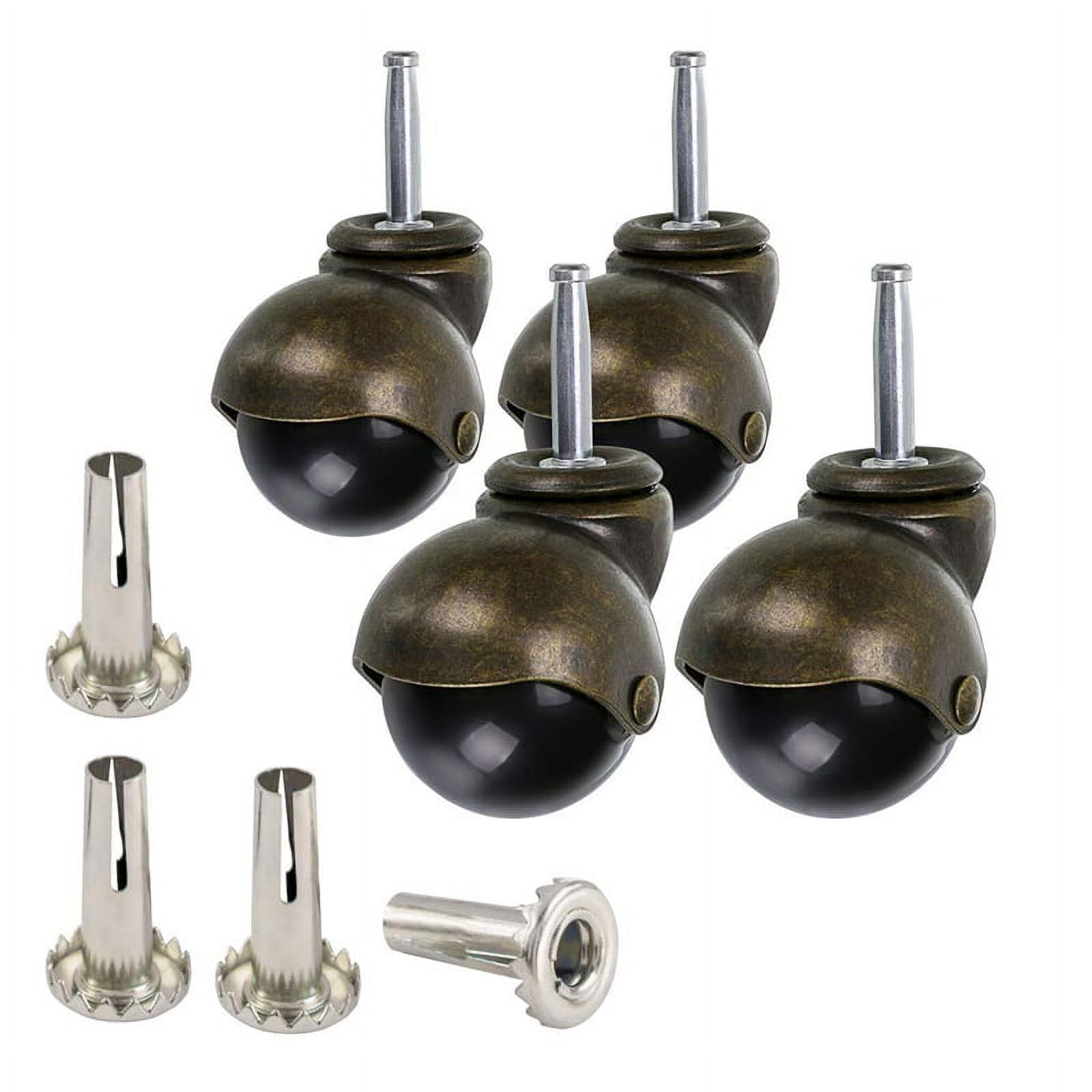 4 Pack 2 Inch Ball Caster Stem Caster Wheel with Sockets,Vintage ...