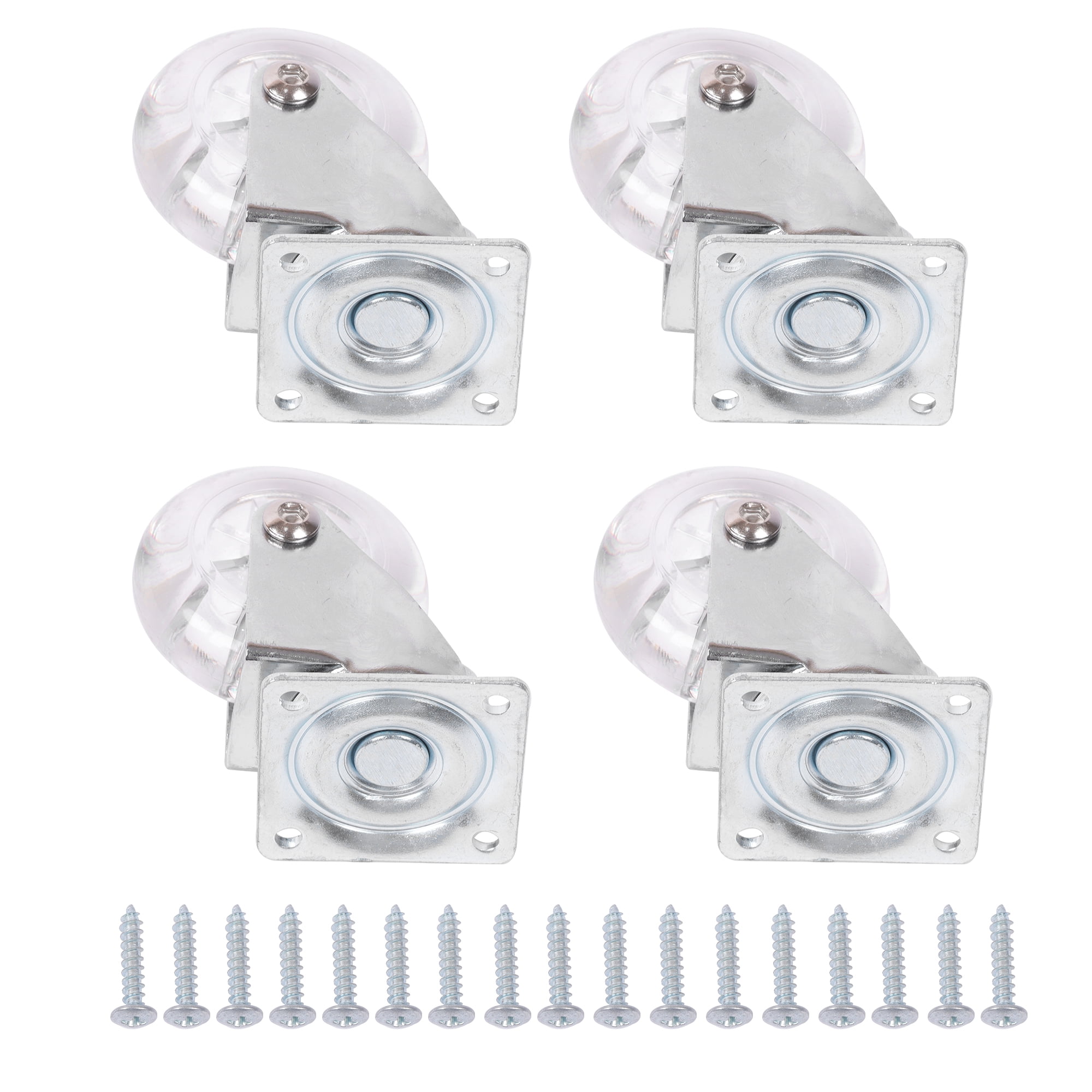 4 Pack 2 Inch Chair Rubber Caster Wheels 360° Swivel Wheels For ...