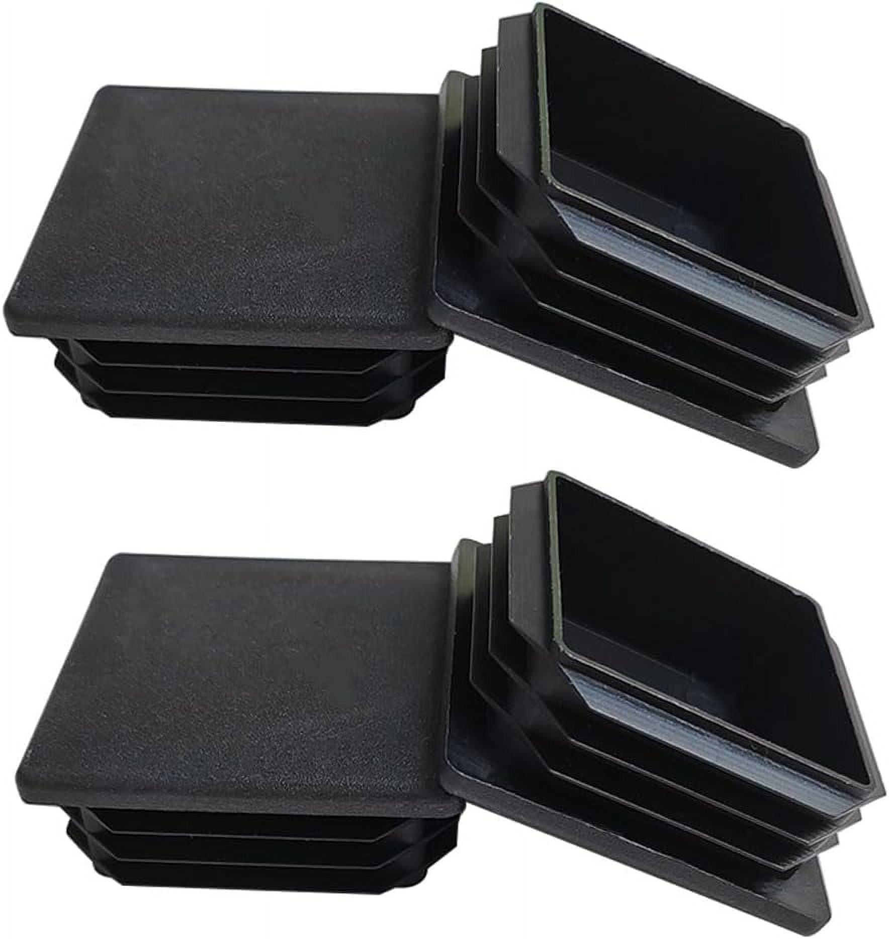 4 Pack 2'' Inch End Cap Square Tubing Black Plastic Plug,Tubing Post ...