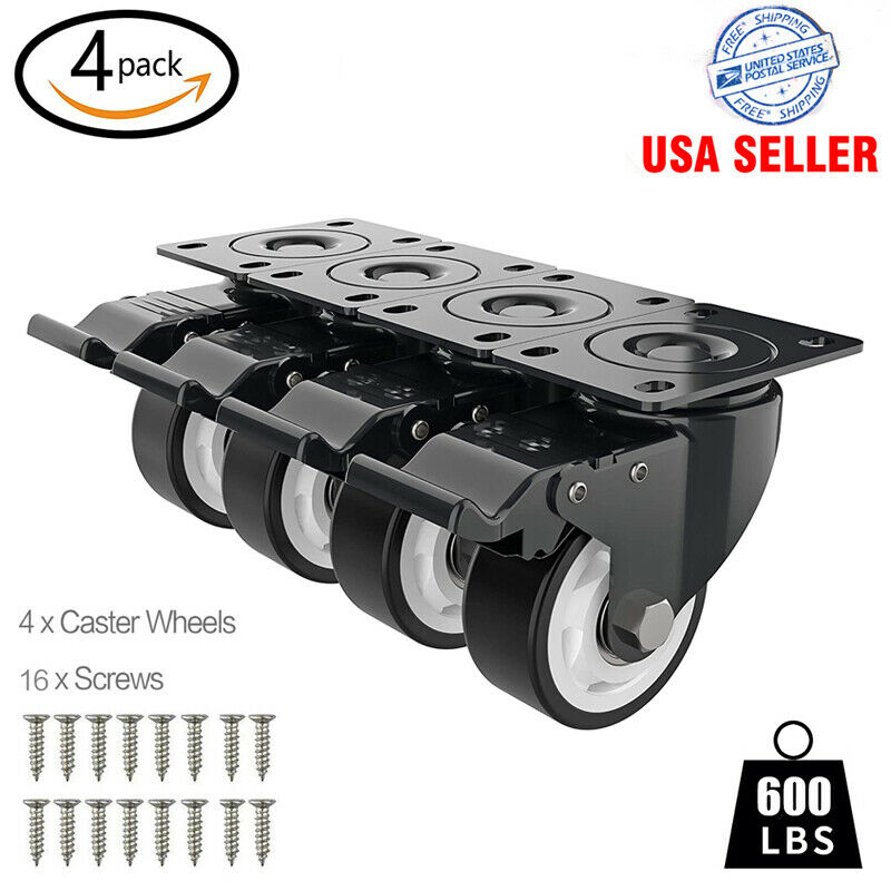 POWERTEC 17001 Workbench Caster Kit, Multi-Mounting Options w ...