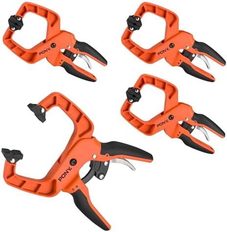 4-Pack 2-Inch Quick-Release Ratcheting Wood Clamps for Woodworking ...