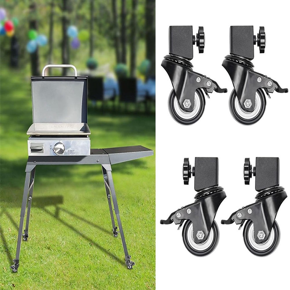 4 Pack 2 Inch Safety Lock Wheels for Griddle and Grill Equipment ...
