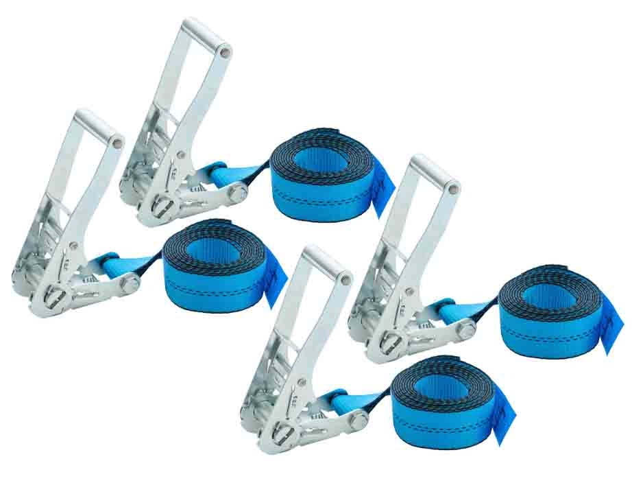 (4 Pack) 2 Inch x 10 Ft Endless Ratchet Straps - Heavy Duty Blue ...