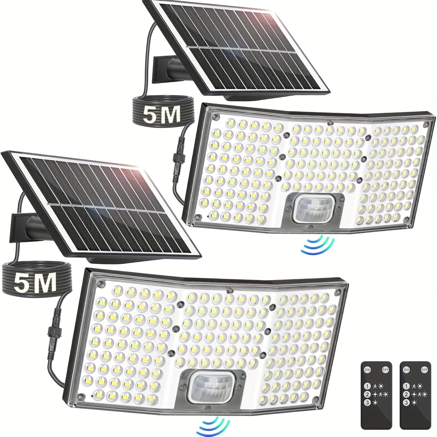4 Pack/ 2 Pack Solar Outdoor Lights Motion Sensor, 292 LED Solar Flood Lights With Remote, Dusk ...