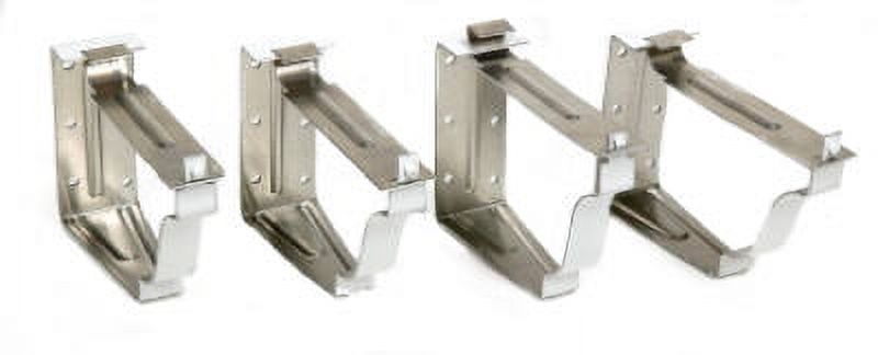 4 Pack 2 Piece 5" White Aluminum Snap Lok Fascia Bracket, Each ...