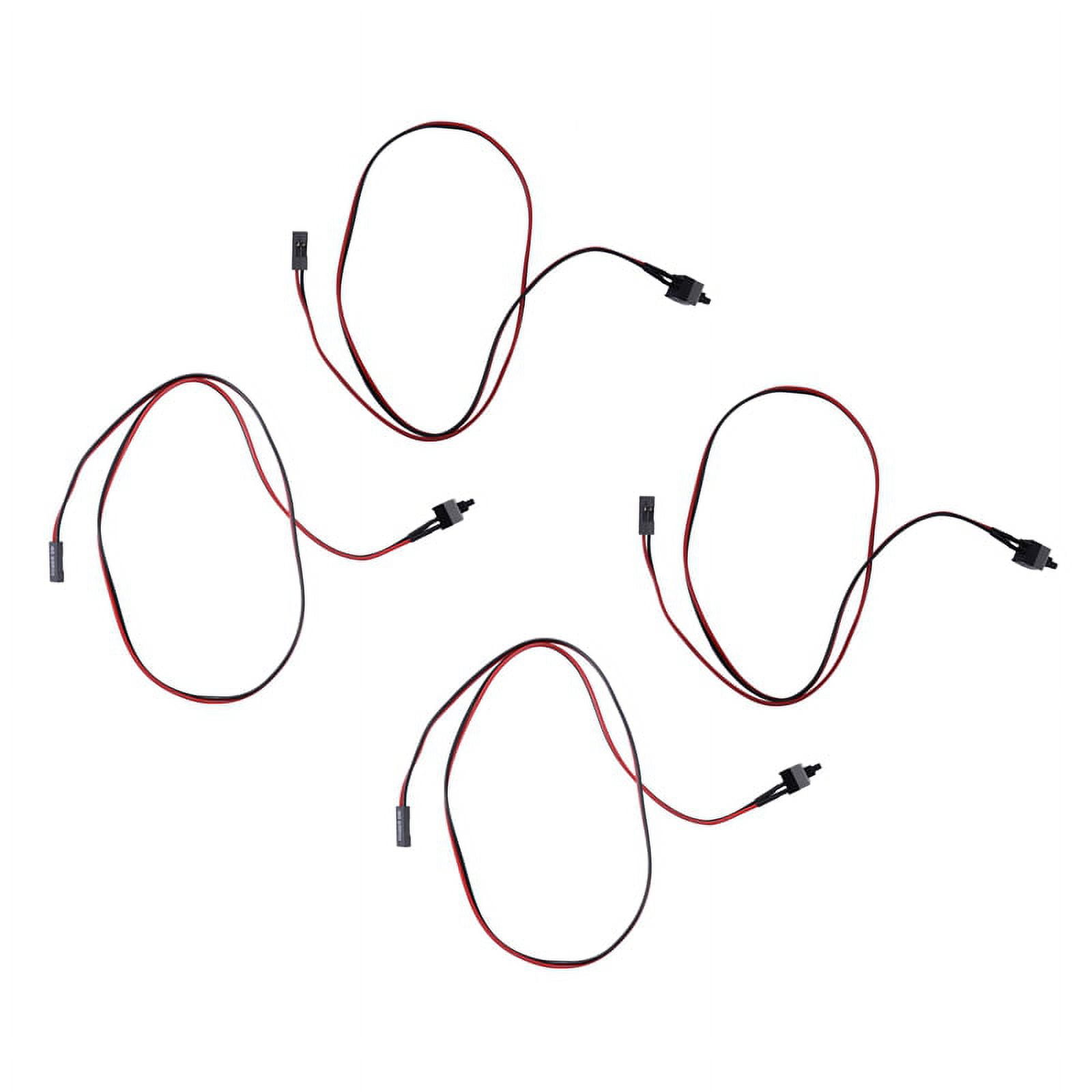 4 Pack 2 Pin SW PC Power Cable On/ Push Button ATX Computer Switch Wire ...