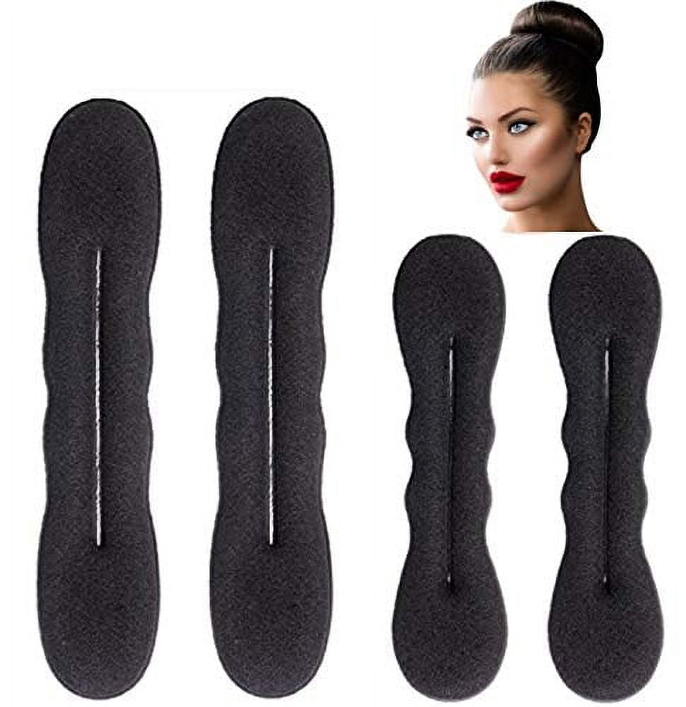 4 Pack (2 small, 2 large) foam sponge bun styler accessories powerful ...