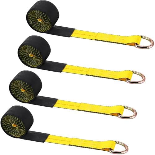 4 Pack 2'' x 10 ft Tow Truck Straps Lasso Wheel Lift Straps Lasso Tow ...