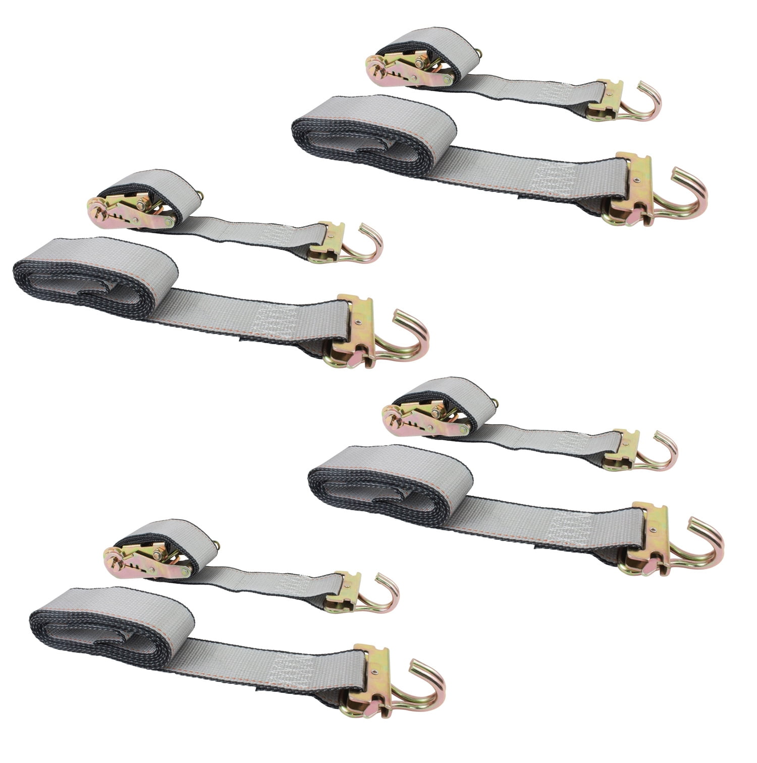 4 Pack 2'' x 12' E Track Ratchet Straps with J Hook & Spring E-Fittings ...