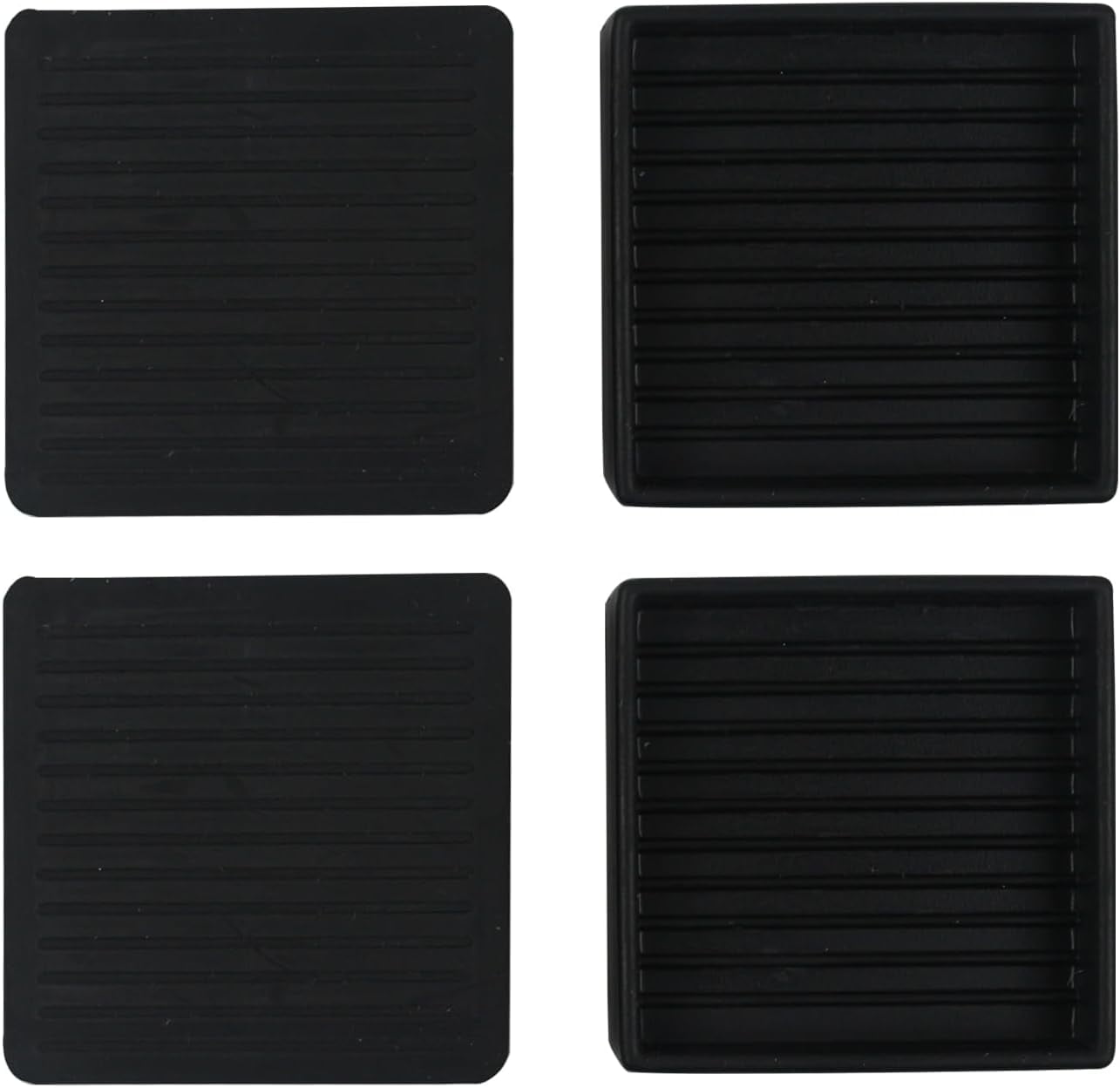 4 Pack 2''x 2'' Square Anti Skid Caster Cups, Non Slip Furniture Pads ...