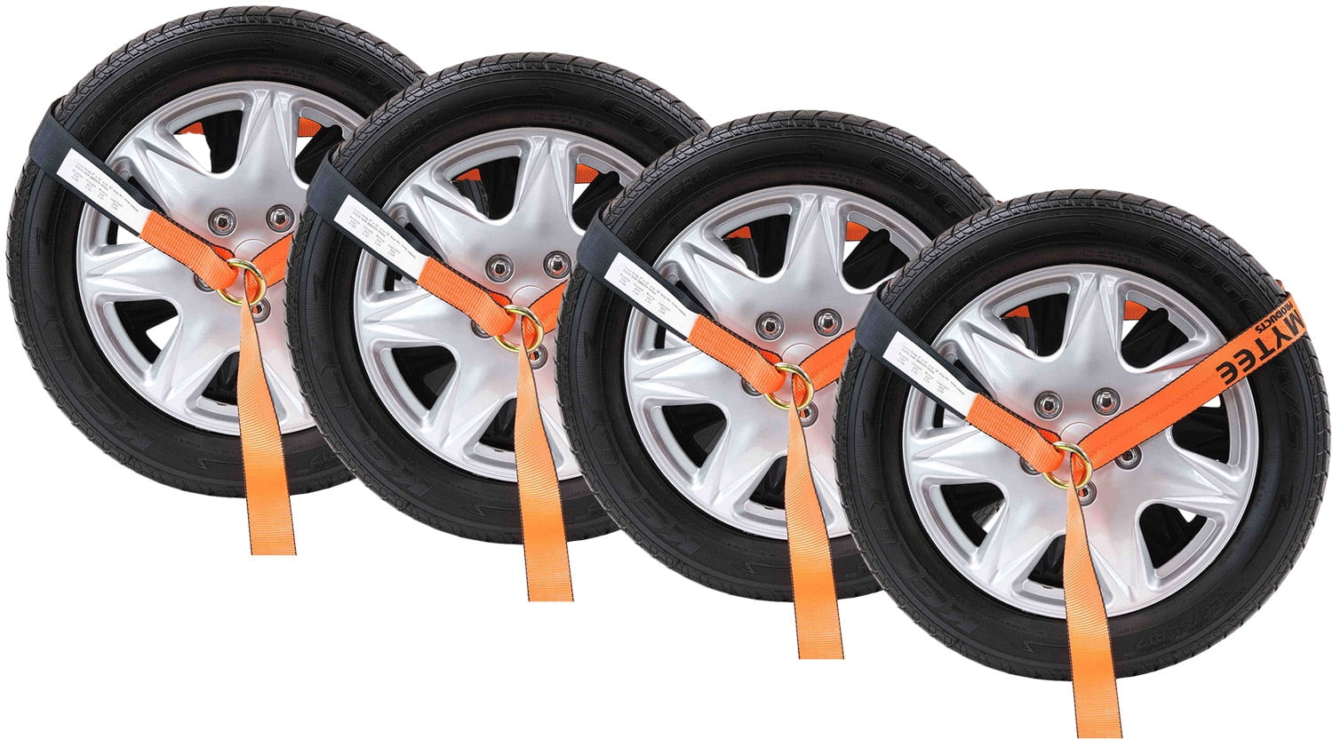 (4 Pack 2" x12' Winch Lasso Strap with O Ring, High Abrasion Orange ...