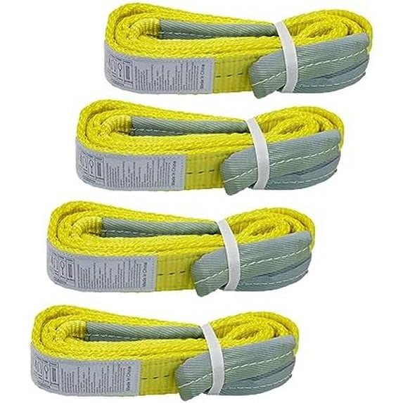 4 Pack 2”x6FT Lift Sling Straps, 2 Ply Polyester Rigging Straps ...