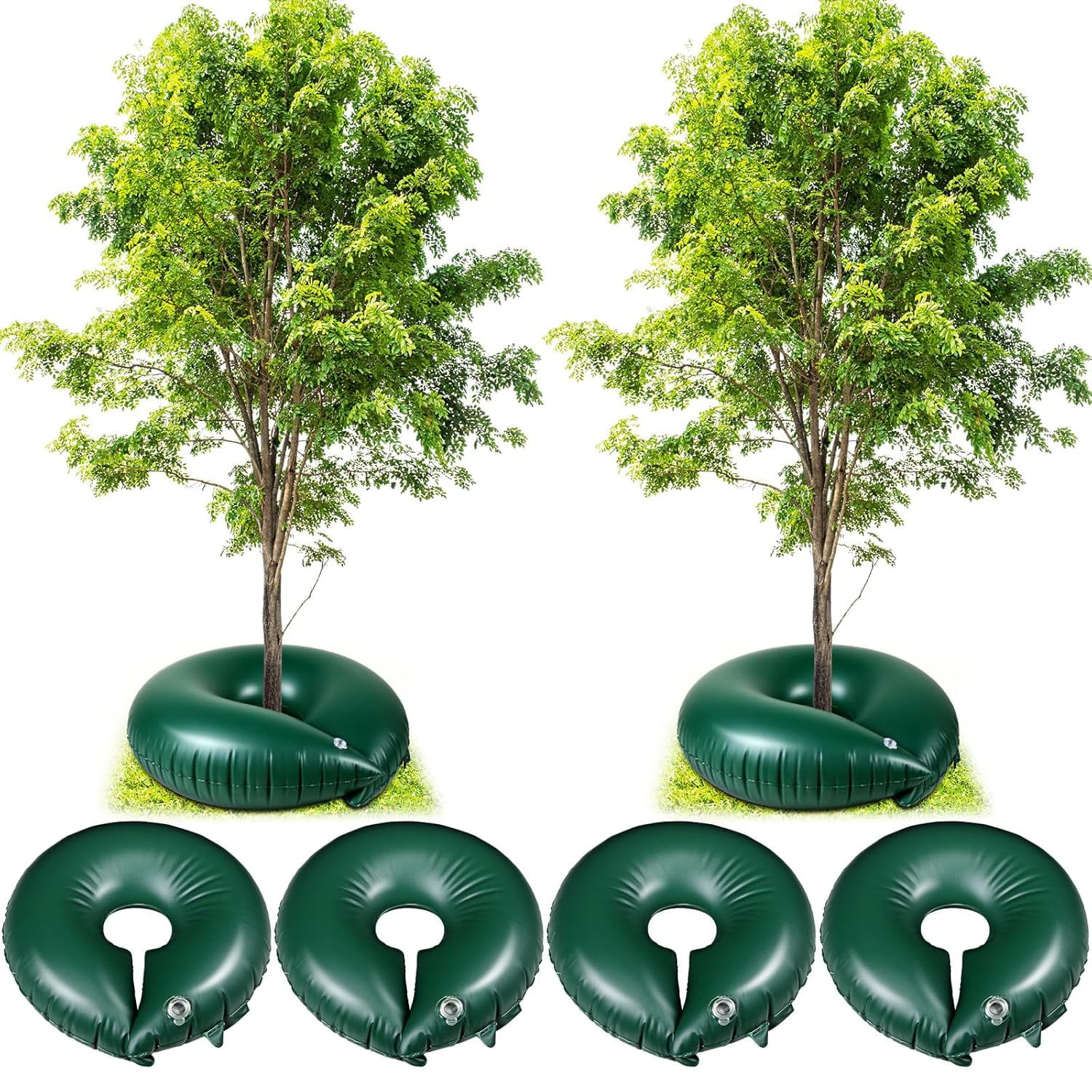 4 Pack 20 Gallon Tree Watering Ring Tree Watering Bag Slow Release PVC ...
