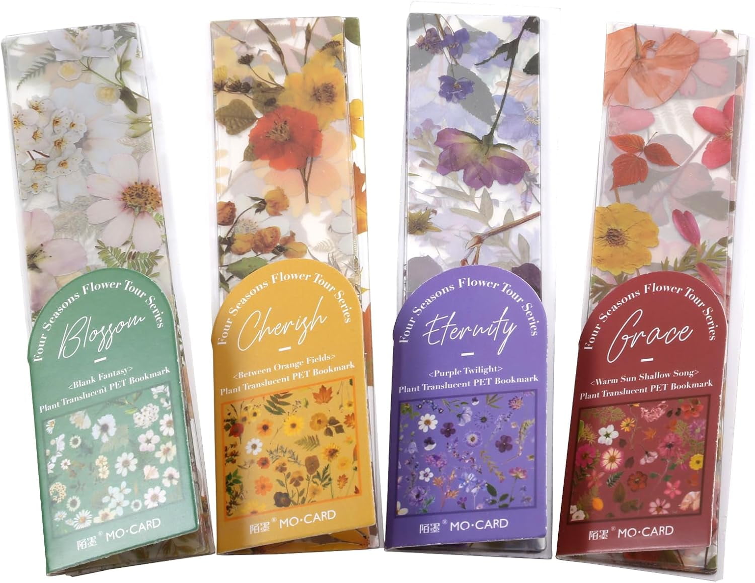 4 Pack 20 Sheets Flower Bookmark, Very Suitable for Women , Gifts ...