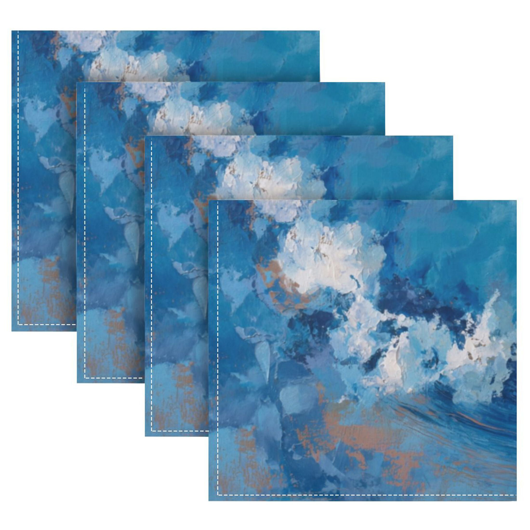 4 Pack 20'' x20" Satin Table Napkins Dinner Napkins for wedding Party ...