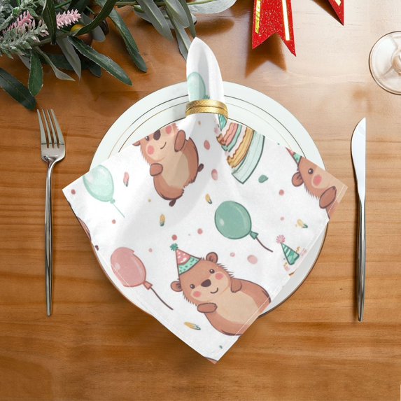 4 Pack 20'' x20" Satin Table Napkins Dinner Napkins for wedding Party ...