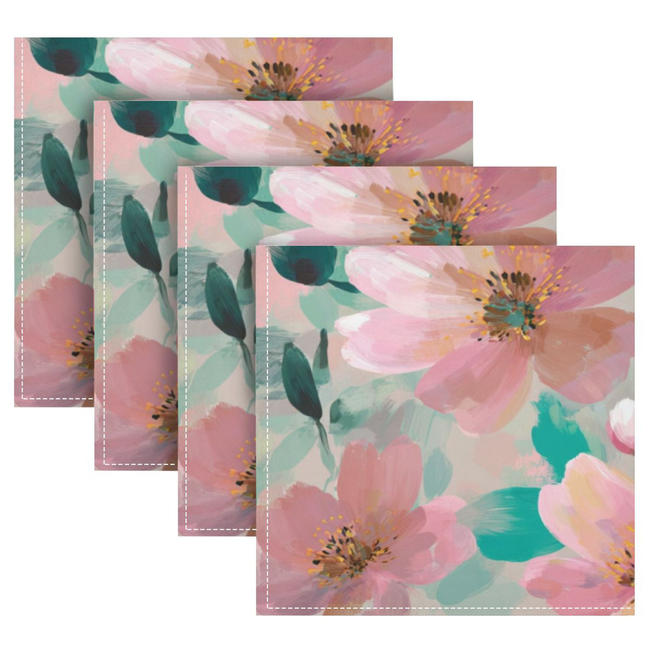 4 Pack 20'' x20" Satin Table Napkins Dinner Napkins for wedding Party ...