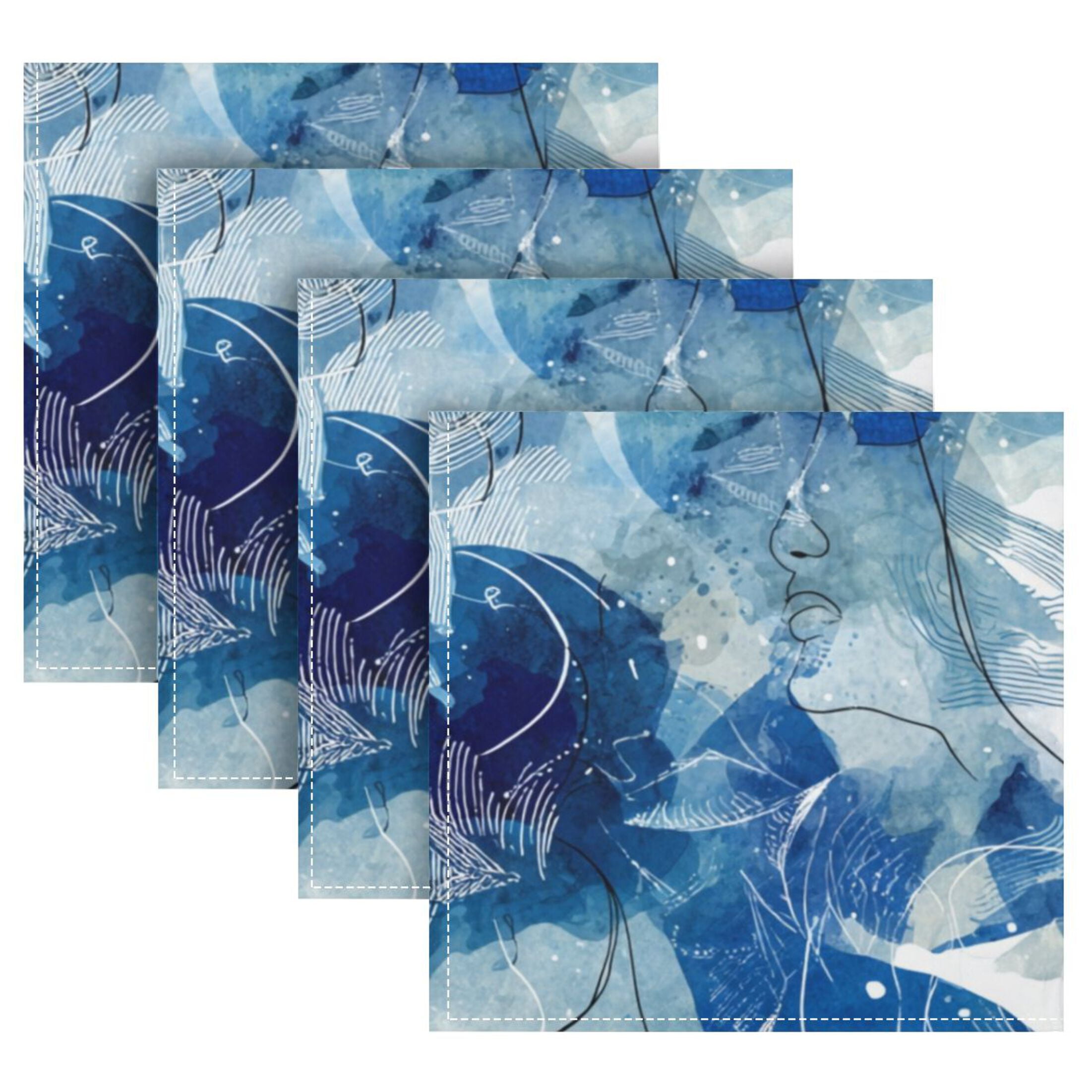 4 Pack 20'' x20" Satin Table Napkins Dinner Napkins for wedding Party ...