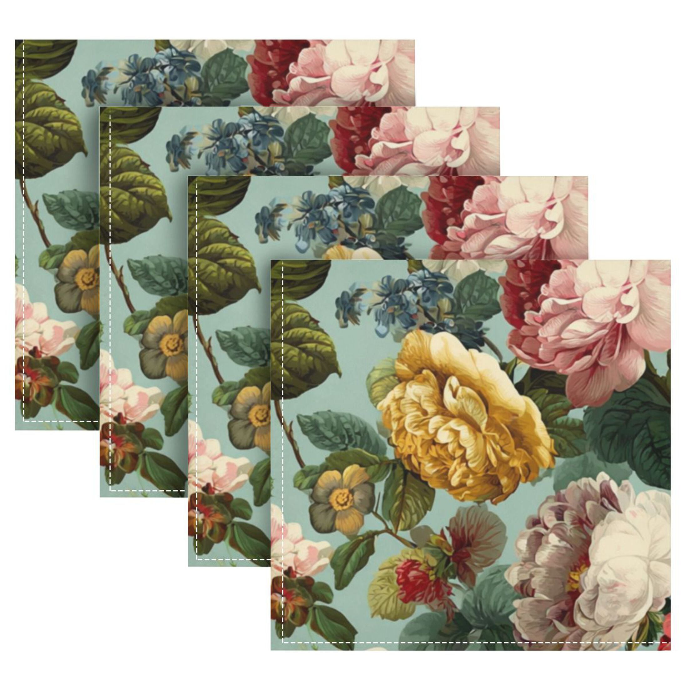 4 Pack 20'' x20" Satin Table Napkins Dinner Napkins for wedding Party ...