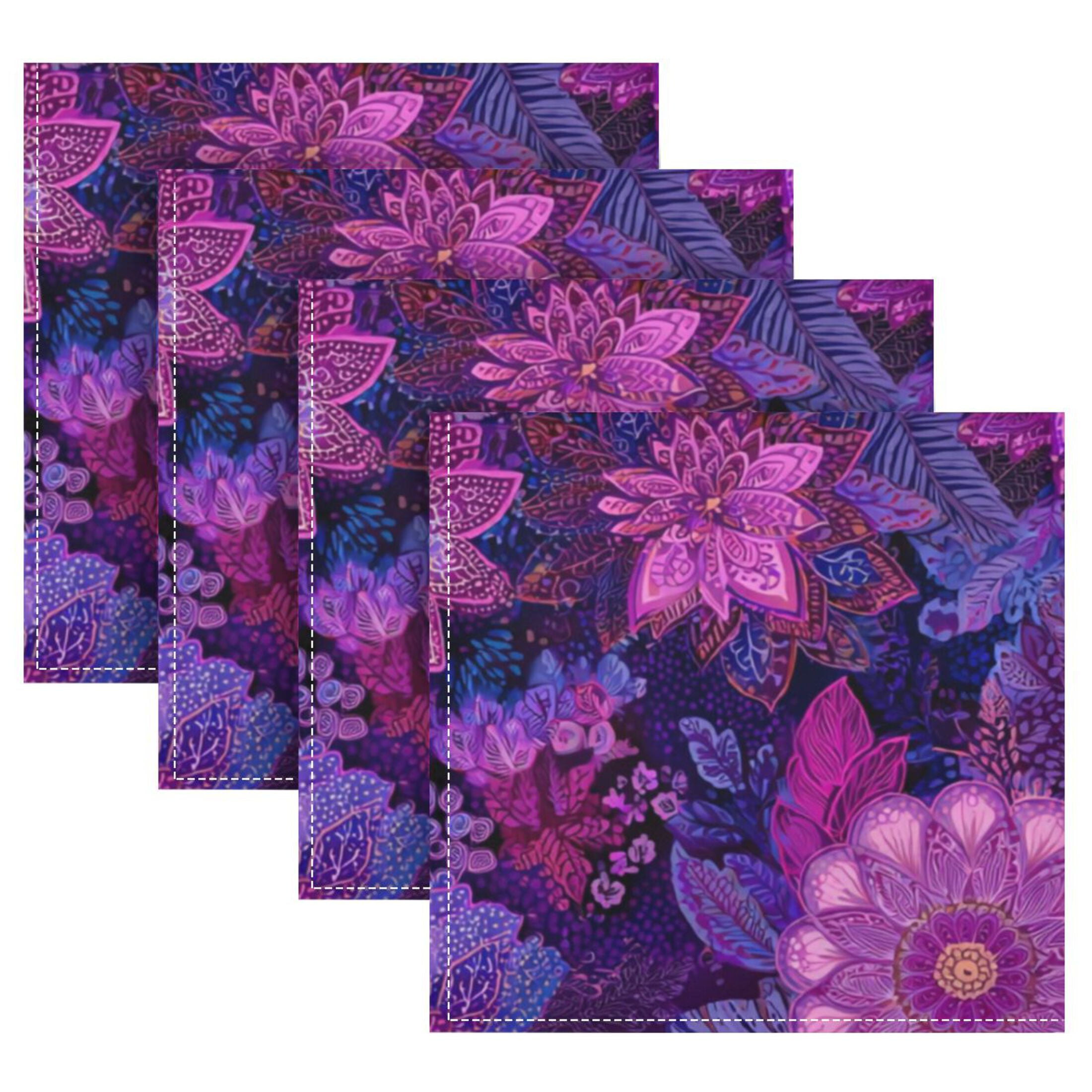 4 Pack 20'' x20" Satin Table Napkins Dinner Napkins for wedding Party ...