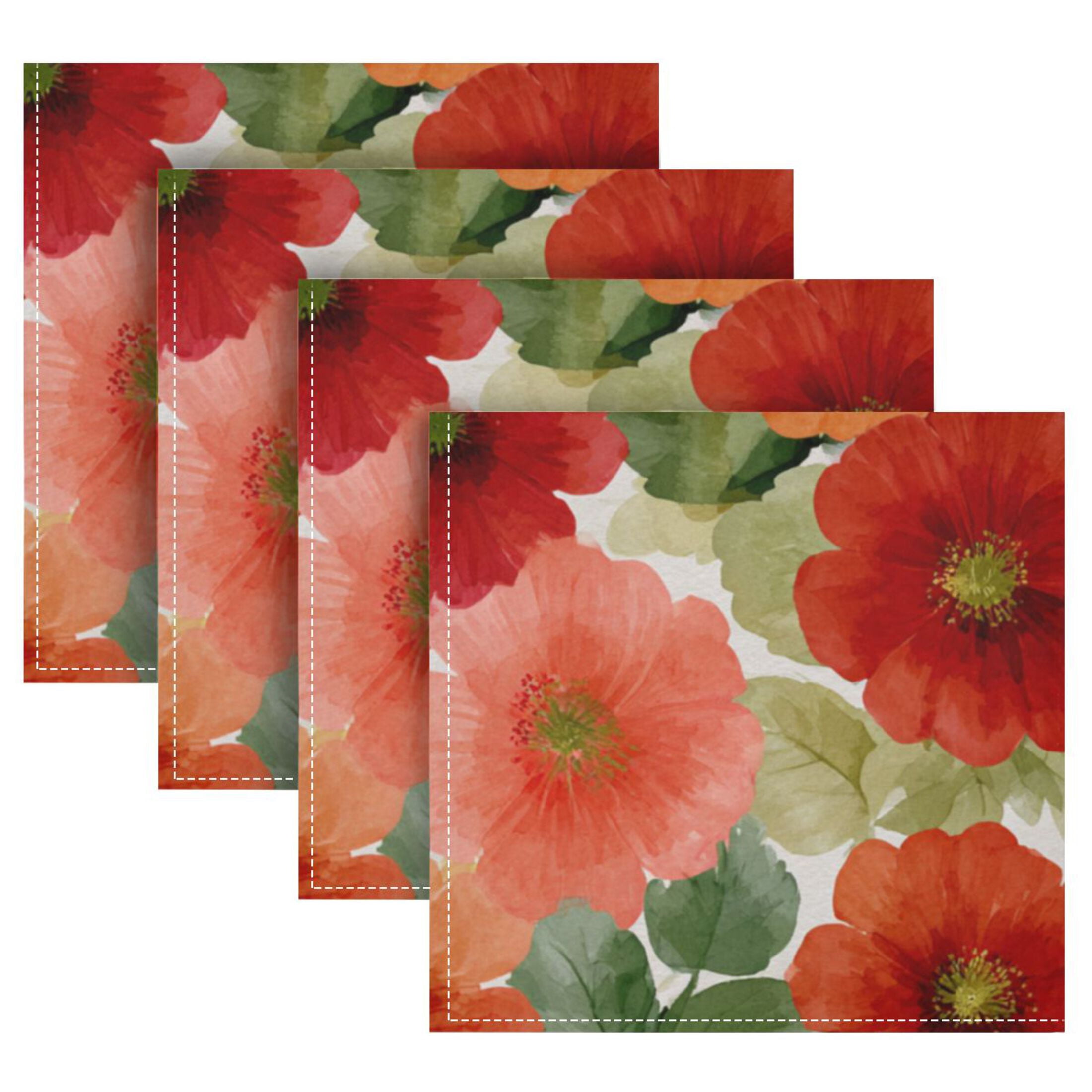 4 Pack 20'' x20" Satin Table Napkins Dinner Napkins for wedding Party ...