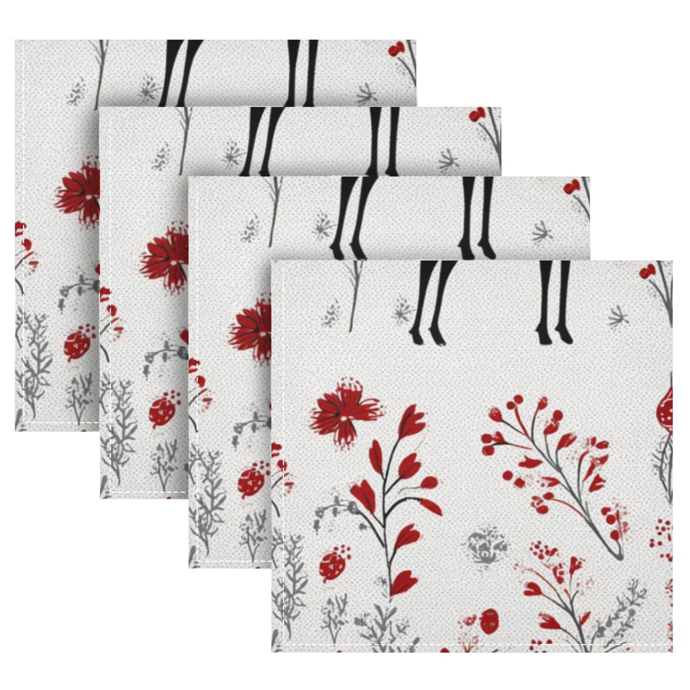 4 Pack 20'' x20" Satin Table Napkins Dinner Napkins for wedding Party ...