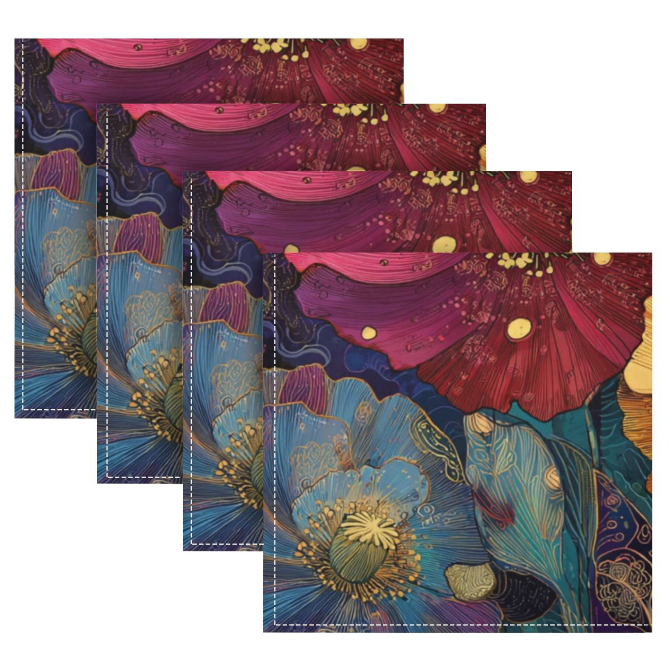 4 Pack 20'' x20" Satin Table Napkins Dinner Napkins for wedding Party ...