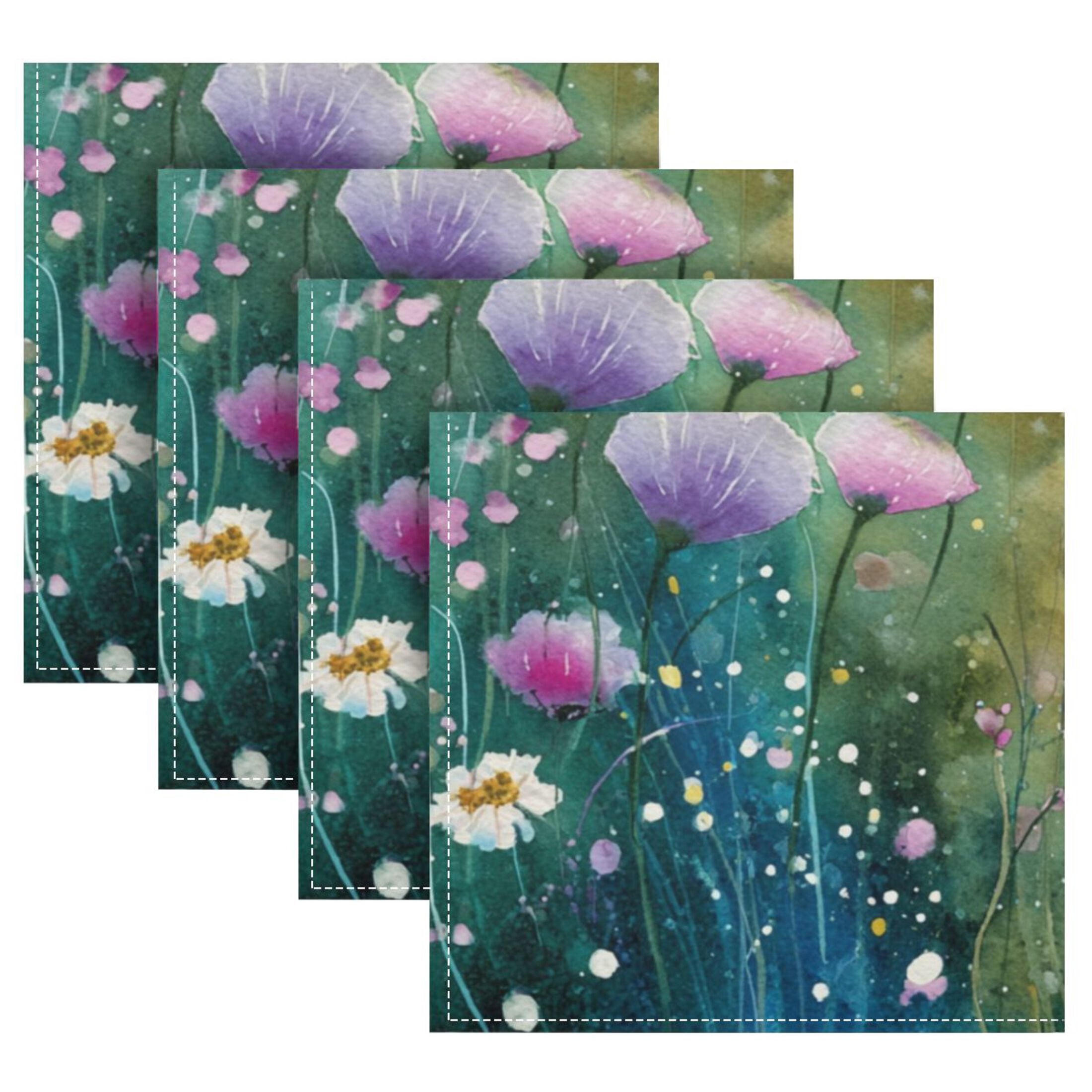 4 Pack 20'' x20" Satin Table Napkins Dinner Napkins for wedding Party ...