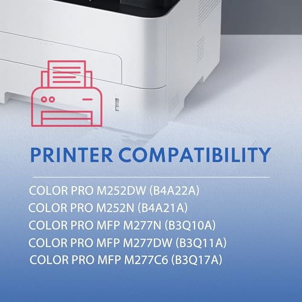 4 Pack 201A Toner Cartridge Set with Chip Replacement for Color Pro ...