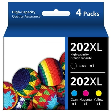 Epson Genuine 202 Claria High Capacity Black & Standard Color Cartridge Combo Pack for Printers ...