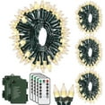 4 Pack 20ft Christmas Lights Battery Operated String Lights with Remote ...