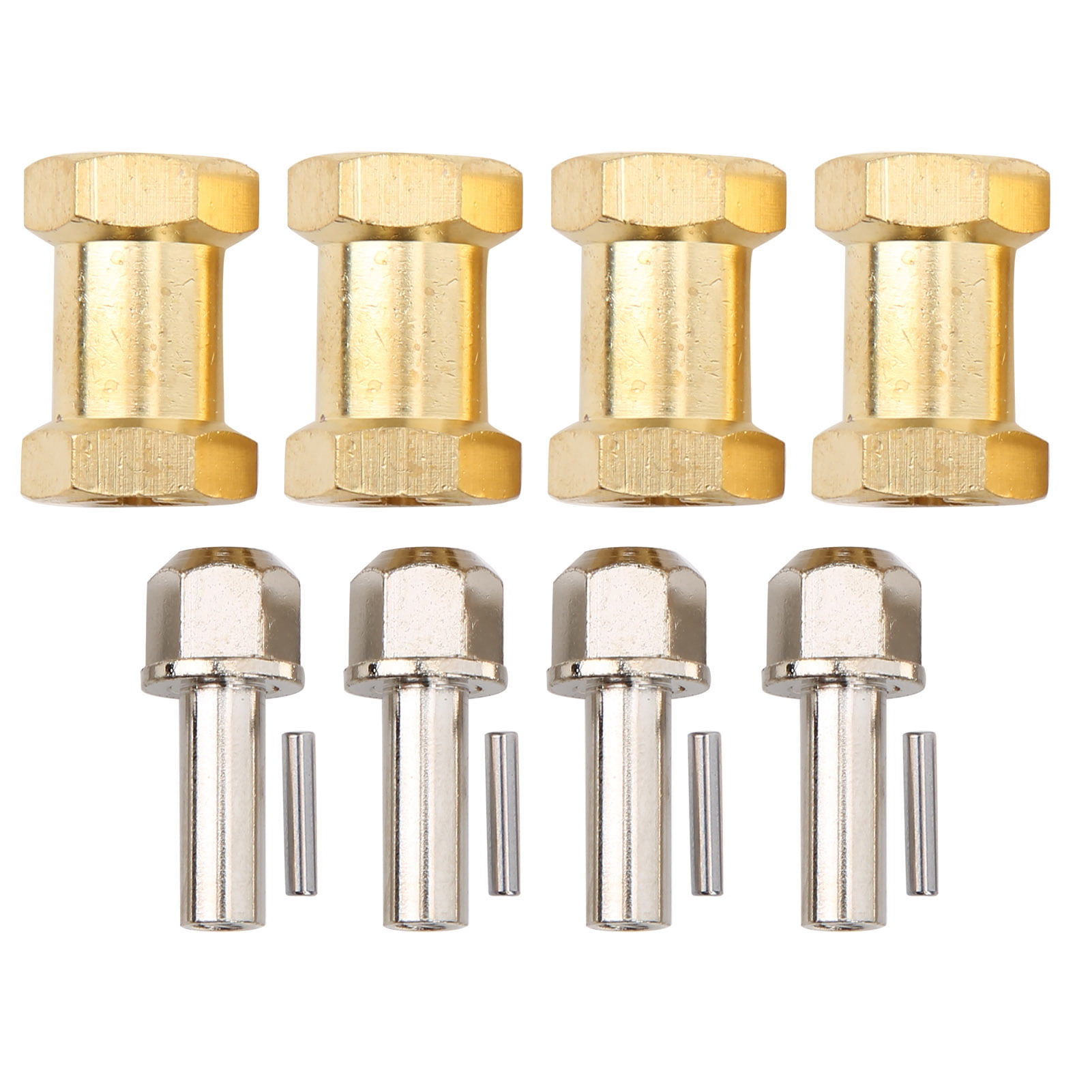 4-Pack 20mm Brass Connectors for 1/10 Scale RC Car, Easy Install, Gold ...