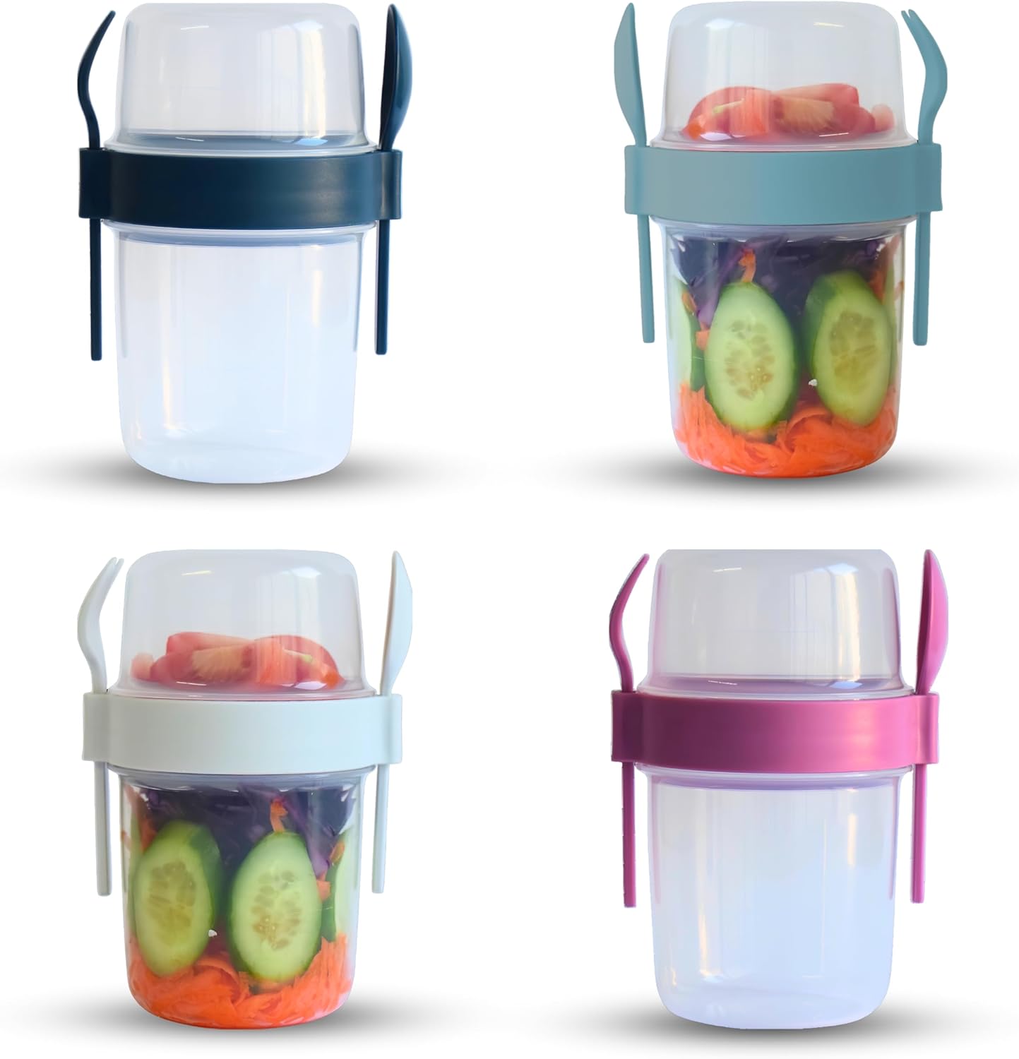 4 Pack 22 oz Breakfast On the Go Cups, Take and Go Yogurt Cup with ...