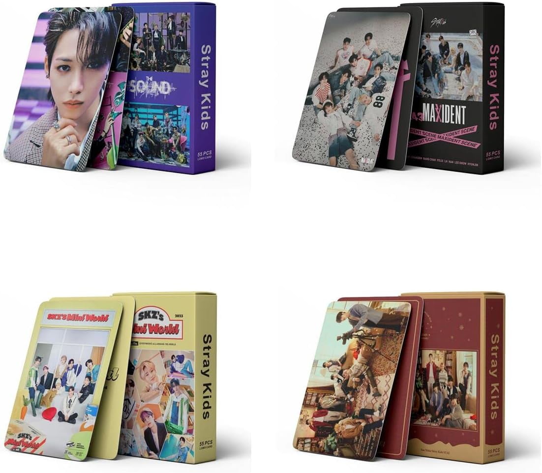 4 Pack/220pcs Stray Kids Lomo Card Photocards Stray Kids New Album Lomo ...