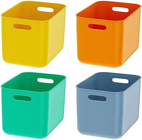 4-Pack 22L Plastic Storage Bins and Baskets for Efficient Home ...