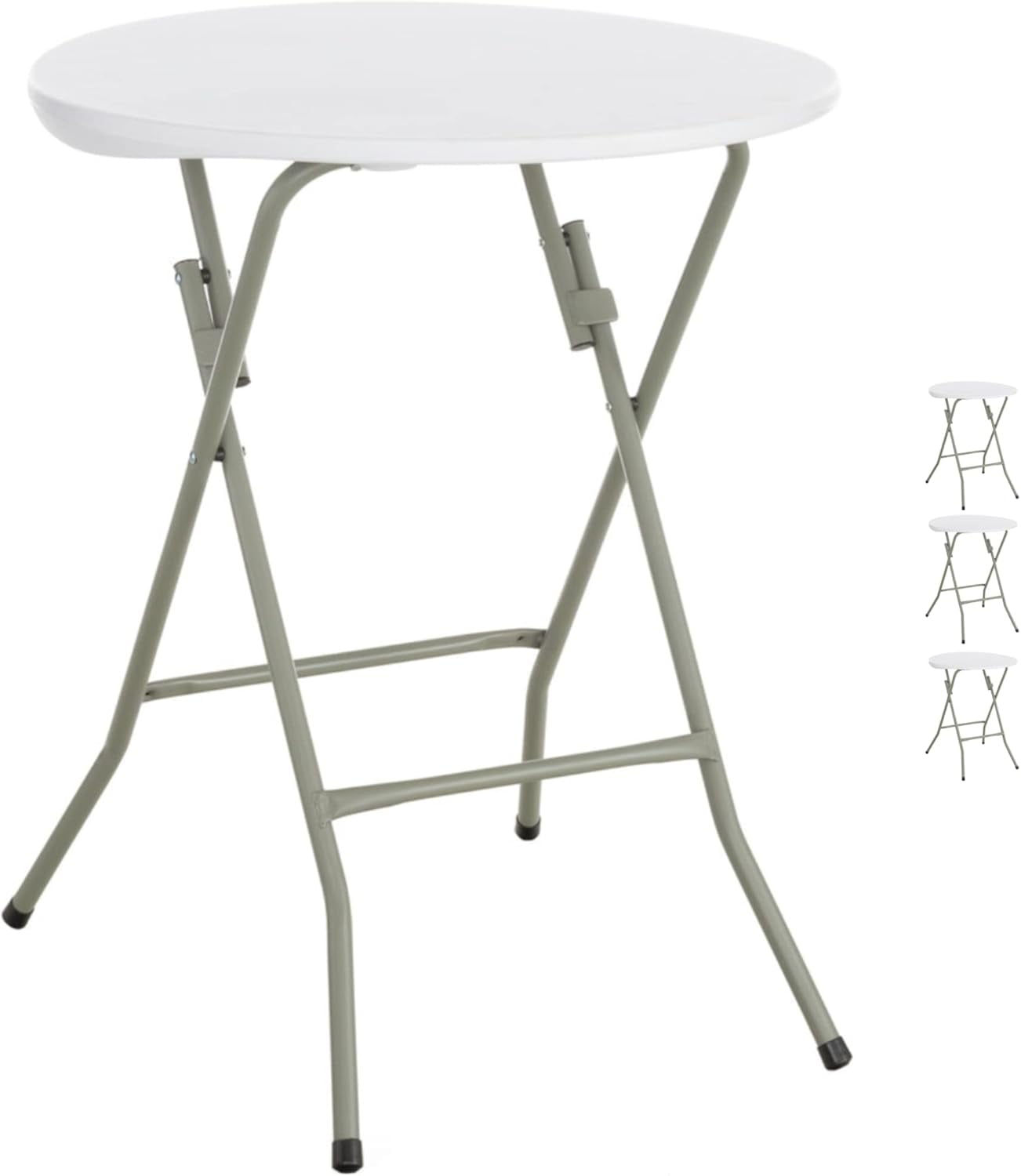 4 Pack! 24 inch Folding Table, Round Folding Table Personal Folding ...