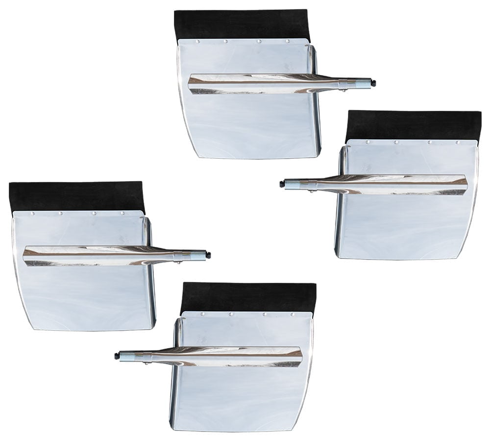 4 Pack 24" x 24" Heavy-Duty Stainless Steel Quarter Fenders with ...