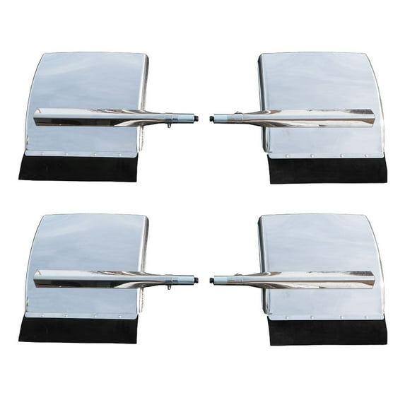 4 Pack 24" x 29" Heavy-Duty Stainless Steel Quarter Fenders with ...