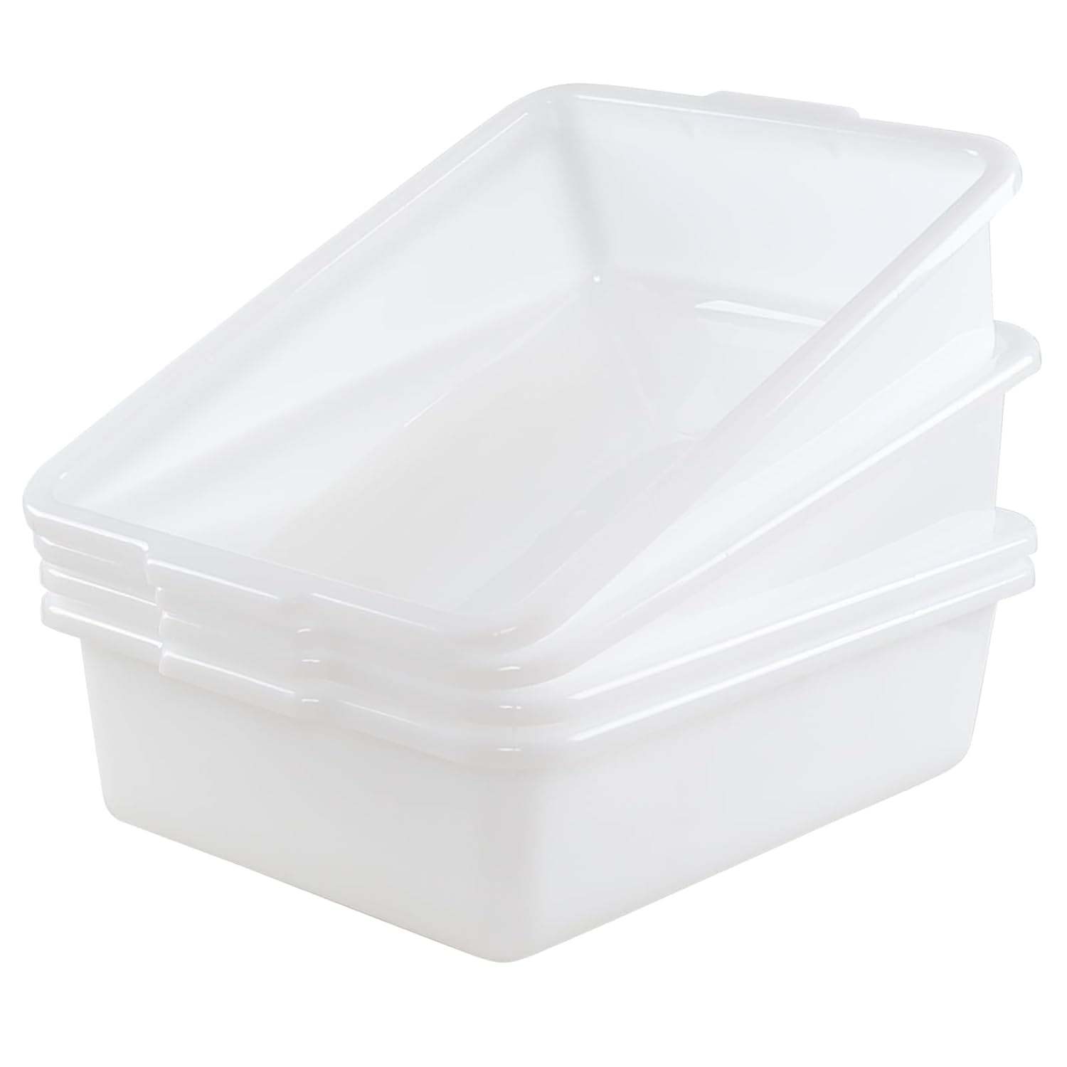 Plastic Pond Tub 5 Pack Of 32.5L Commercial s Box/Tote Box, Black ...