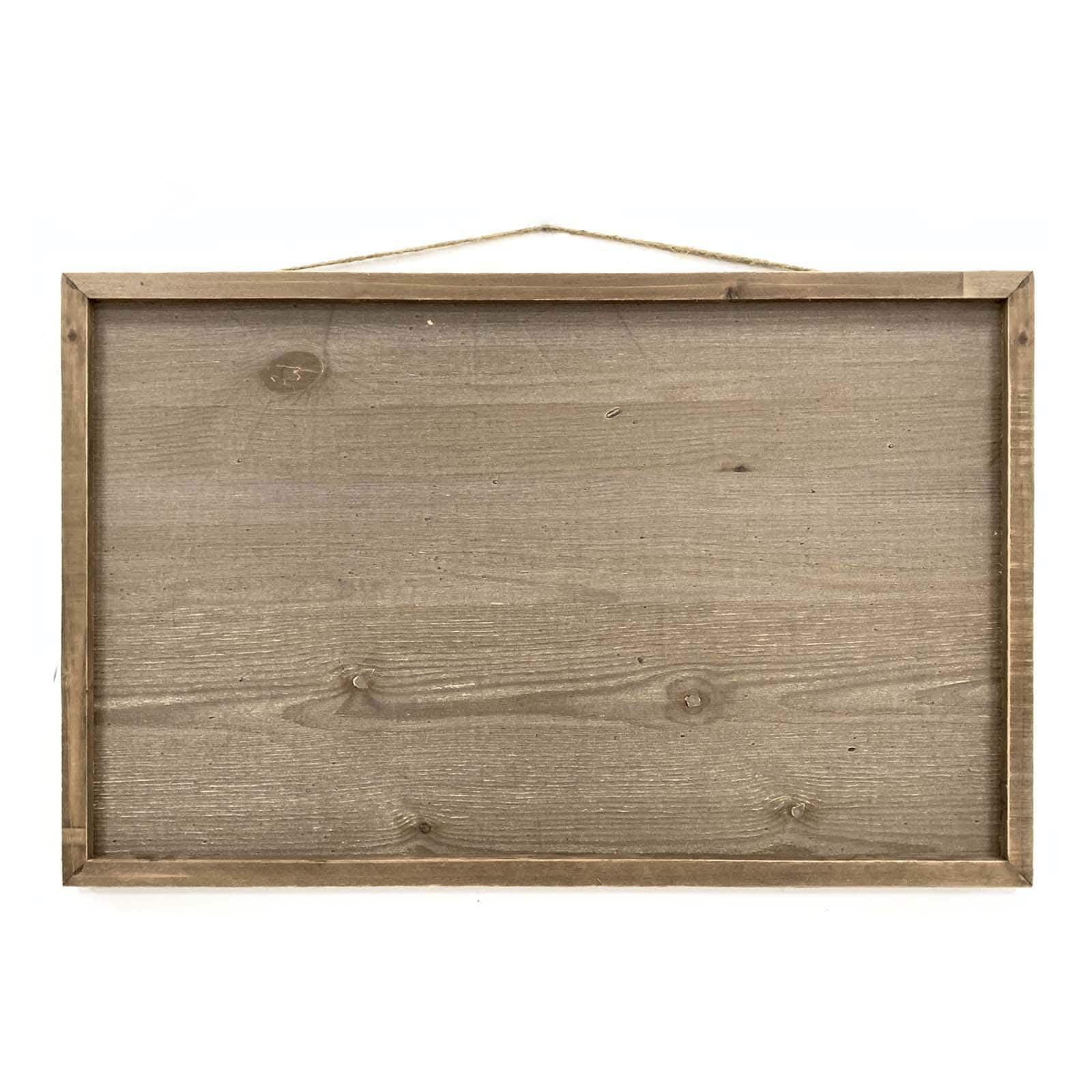 4 Pack: 27" x 17" Framed Brownwash Wood Plaque by Make Market ...