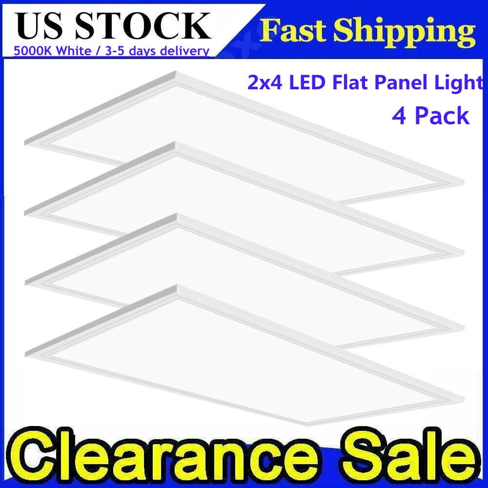 4 Pack 2X4 White 5000K Daylight Edge-Lit LED Dimmable Flat Panel ...