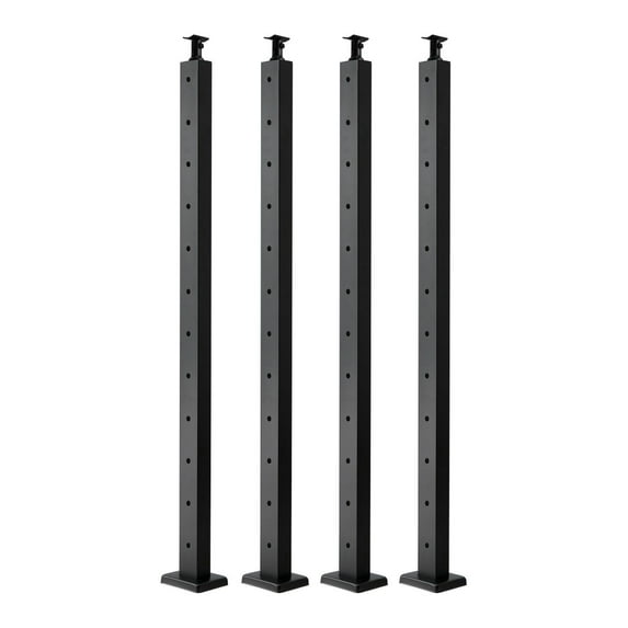 4-Pack 2x2 Square Deck Post for Cable Wire Railings | 42" Height with ...