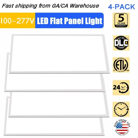 4 Pack 2x4 LED Panel Light Drop Ceiling Indoor Office Fixture,75Watt ...