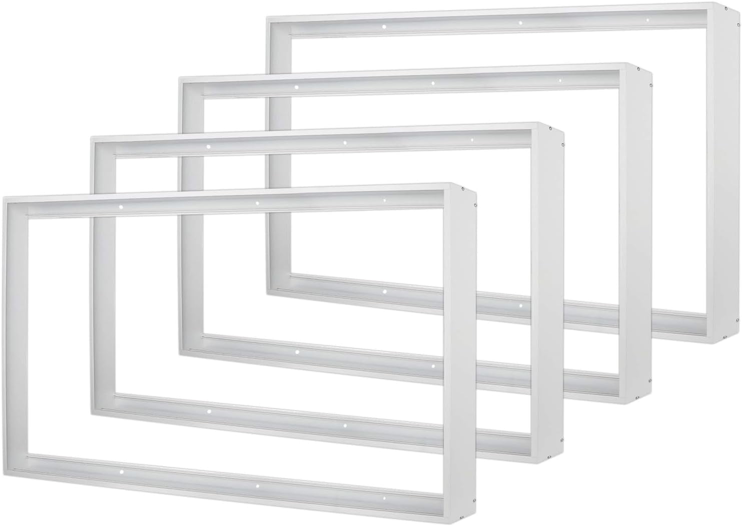 4-Pack 2x4 Surface Mount Kit for LED Flat Panel Light-Aluminum Ceiling ...