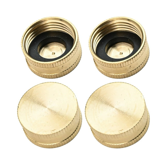 4 Pack 3/4 Inch End Cap Brass Garden Hose End Cap Gardening Accessories ...
