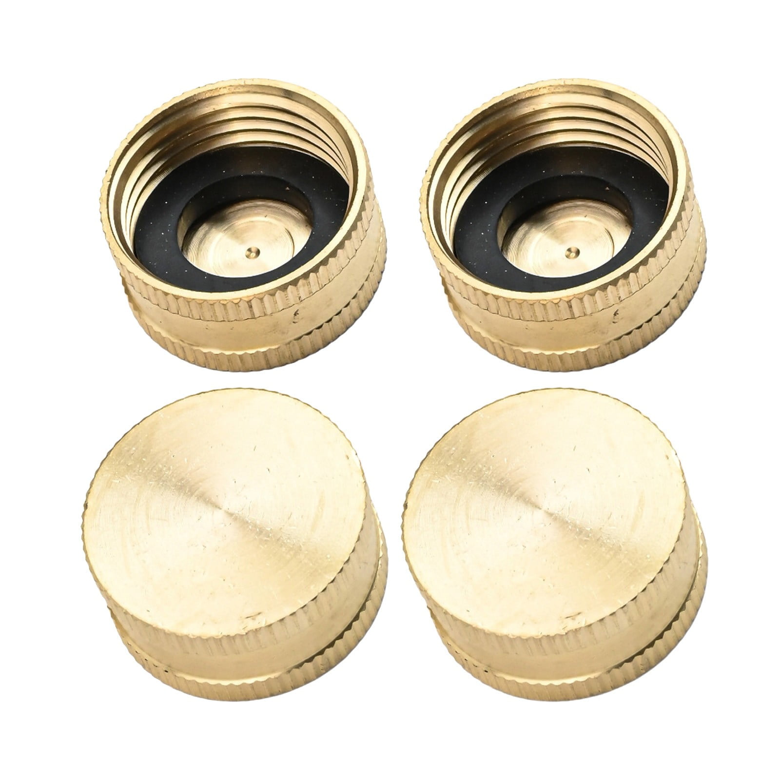 4 Pack 3/4 Inch End Cap Brass Garden Hose End Cap Gardening Accessories ...