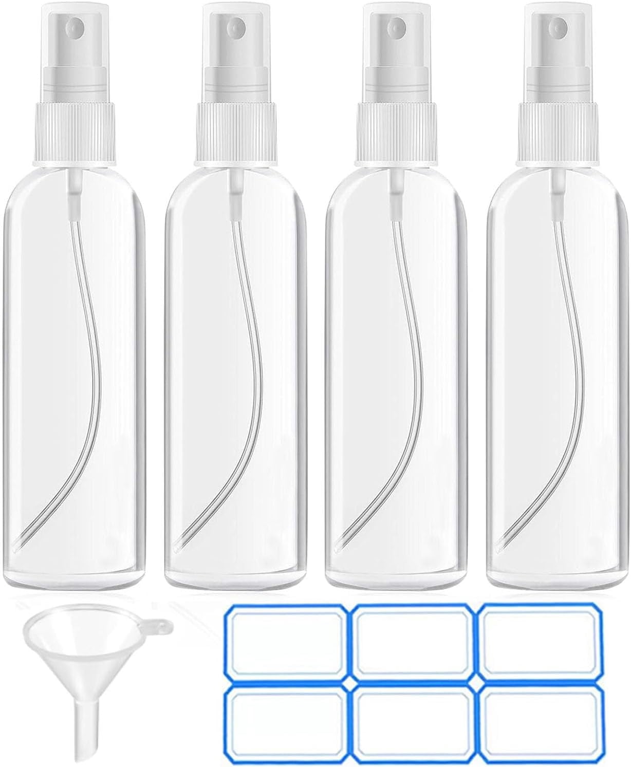 4 Pack 3.4 Oz (100ml) TSA Approved Travel Bottles, Travel Size ...